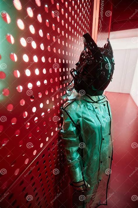 Person Wearing Faceless Robot Mask Stock Image Image Of Future