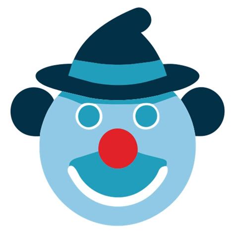 Premium Vector Circus Clown Emoji Emoticon With Red Nose Funny Face