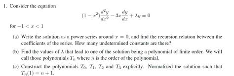 Solved Consider The Equation X Dx D Y Xdxdy Y For Chegg