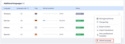 wix multilingual managing languages in a multilingual site help