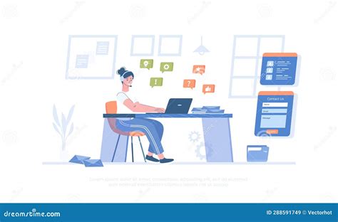 Customer Service Problem Solving Client Support Operator Answer For Clients Calling Stock