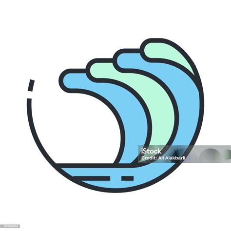 海浪圖示衝浪符號向量圖向量圖形及更多破壞圖片 破壞 側影 危險 Istock