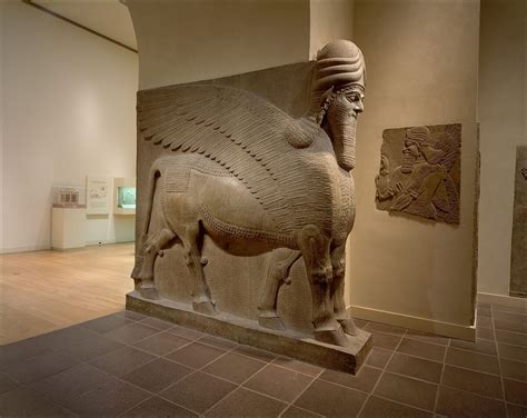Human Headed Winged Bull Lamassu Assyrian Neo Assyrian The