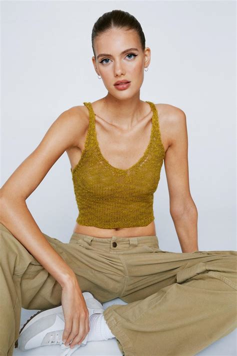 Womens Gauzy Racer Crop Top Boohoo Uk