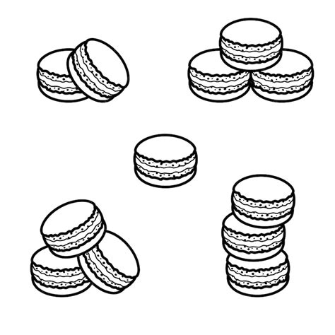 Premium Vector Macaroon Set Collection Icon Macaroon Vector
