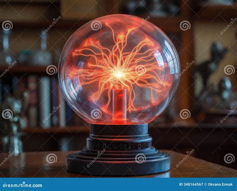 Plasma Globe Hologram Simulating The Electrical Discharges Of A Royalty