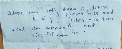 Solved Given Two Sets S And C Define An Bc When N Is