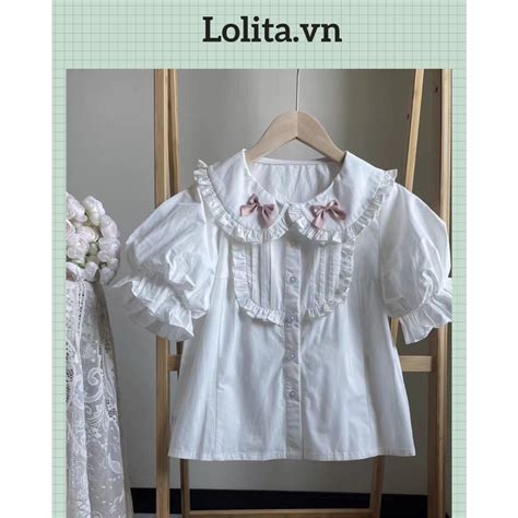S N S O S Mi Cotton C B P B Tay Ph Ng D Th Ng O Blouse Lolita Video T Quay K M Nh
