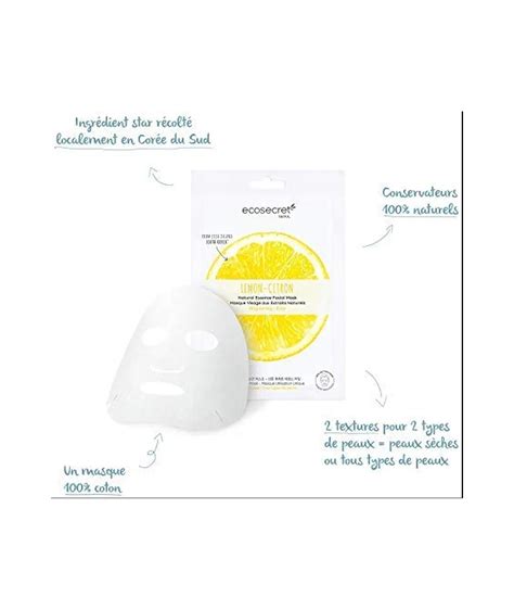 ecoscret seoul masque à l extrait naturel de citron