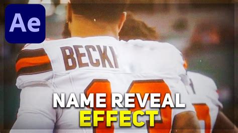 Text Reveal Effect After Effects Tutorial Sports Edits YouTube