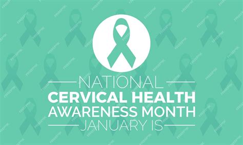 Premium Vector National Cervical Health Awareness Month Vector