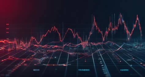 Premium Photo Digital Financial Data Visualization With Fluctuating