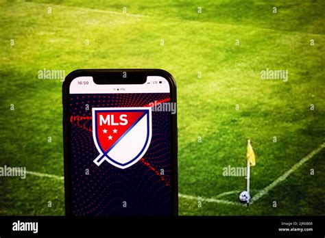 KONSKIE POLAND August 21 2022 Smartphone Displaying Logo Of MLS On