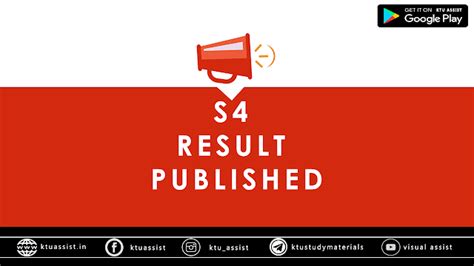 KTU S SUPPLEMENTARY RESULT PUBLISHED KTU ASSIST