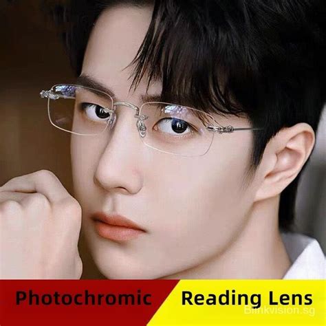 Jual 100 ~ 400 Kacamata Baca Bisnis Photocromic Tanpa Bingkai