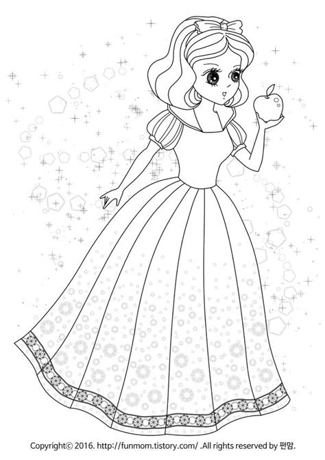 어린 소녀 얼굴 색칠 페이지