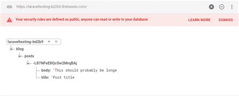 connect firebase realtime database in laravel