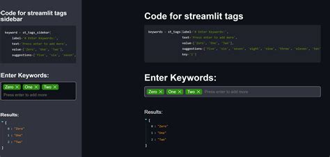 Streamlit Tags Pypi
