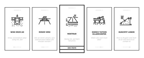 Road Construction Onboarding Icons Set Vector 9900161 Vector Art At