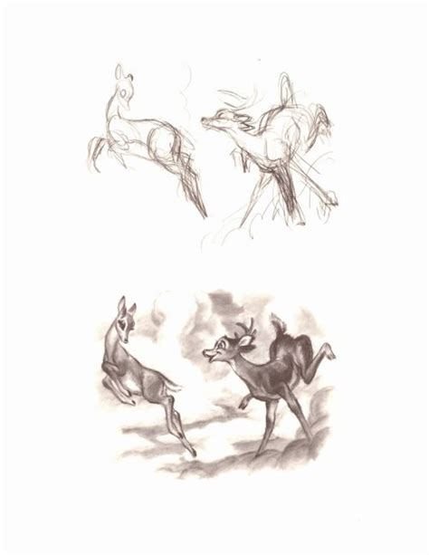 The Art Behind The Magic Bambi Art Disney Character Sketches Disney