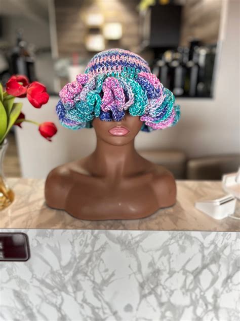 Crochet Ruffle Hat Etsy