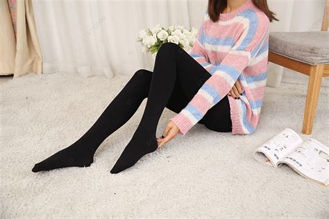Ladies Black Pantyhose Background Korean Edition Ms Pantyhose