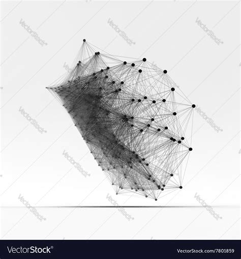 Connection Structure Wireframe Royalty Free Vector Image