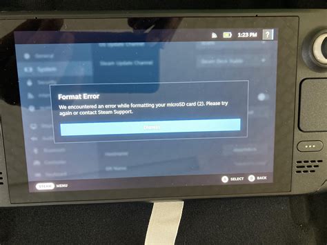 Does Anyone Know How To Fix This Sd Card Format Issue Rsteamdeck