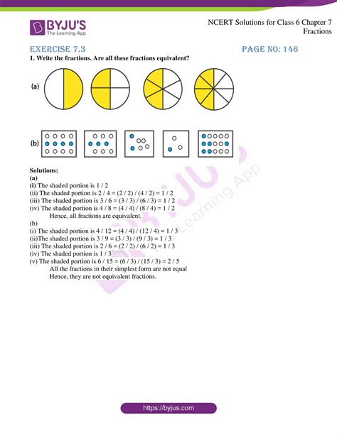 NCERT Solutions For Class Maths Chapter Fractions