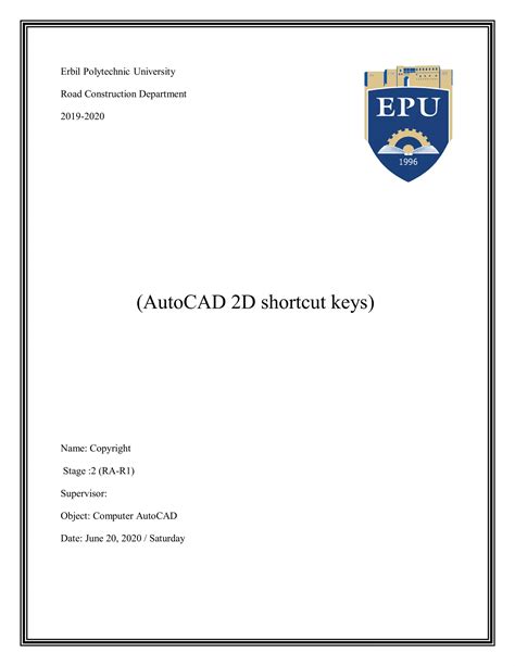 AutoCad 2D shortcut Keys | PDF | Desktop Publishing | Computer Software and Applications