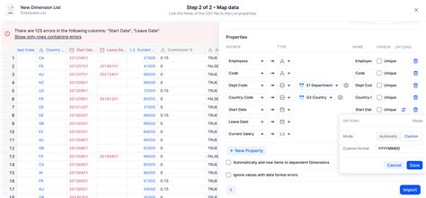 How To Set Column Specific Data Definitions In Imports Community
