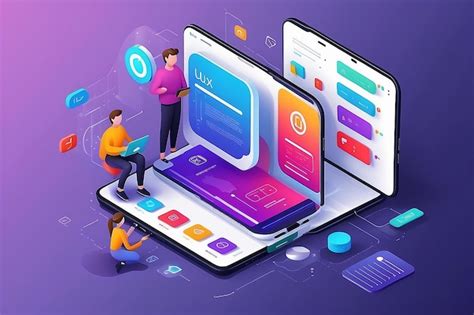 Premium Ai Image Mobile Ux Concept Illustration