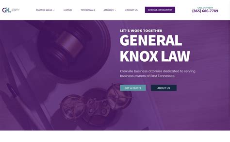 General Knox Law 2024 Website G Squared Studios