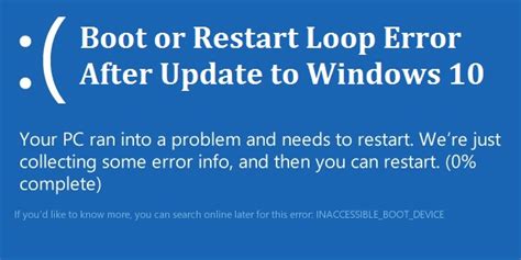 Solved Windows 10 Bootrestart Loop Error After Update