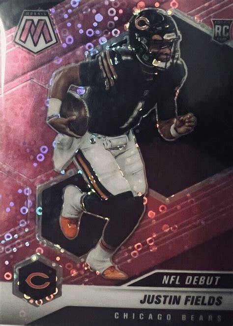 Justin Fields 2021 Mosaic 242 Nfl Debut No Huddle Pink 20 Price