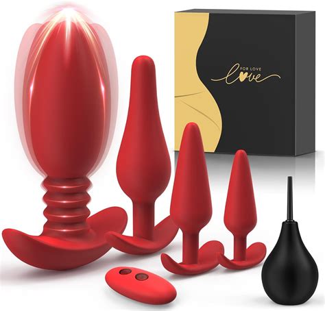 Amazon Com Linsecn Anal Plug Vibrating Butt Plug 5PCS Anal Toys With 10 Vibration Modes Anal