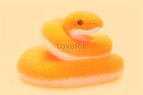 귀여운 노란 뱀 일러스트 무료 다운로드 Lovepik