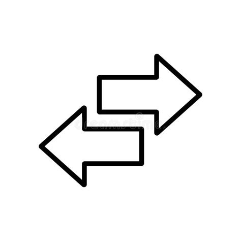 arrow transfer icon the left and right arrows icon stock vector