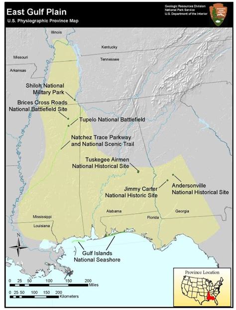 Gulf Coastal Plain Map