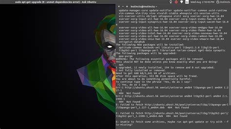 Command Line Sudo Apt Get Upgrade E Unmet Dependencies Error