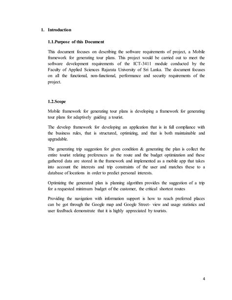 Tour Guidance Srs Software Requirements Specification Docx