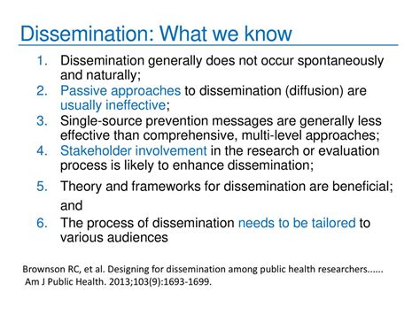 The Promise And Challenge Of Dissemination And Implementation Science Dis Russell E Glasgow