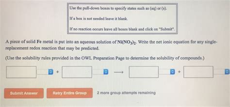 Solved write the net ionic equation for any single | Chegg.com