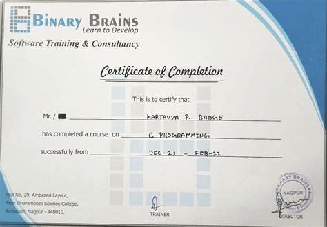 kartavya badge on linkedin cprogramming binarybrains