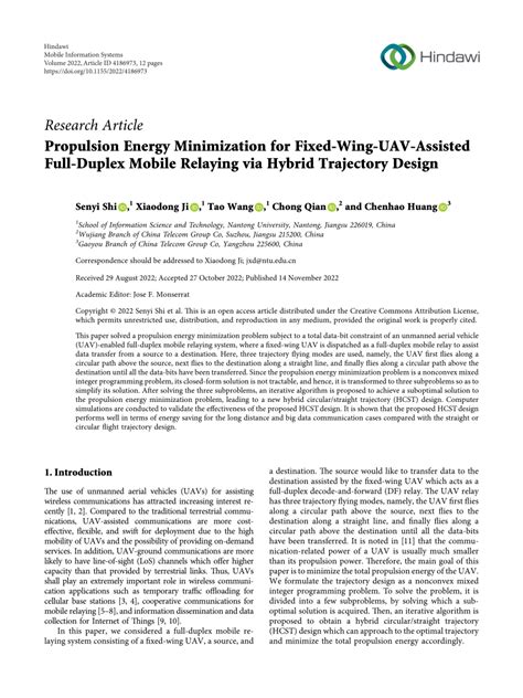 Pdf Propulsion Energy Minimization For Fixed Wing Uav Assisted Full Duplex Mobile Relaying Via