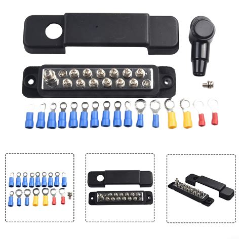 Uhuse 12 Point Busbar Bus Bar Power Distribution Block 180a 12v Dc