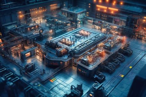 Ai와 Iot의 융합으로 생산성과 품질관리를 높이는 스마트팩토리 구현 프리미엄 사진