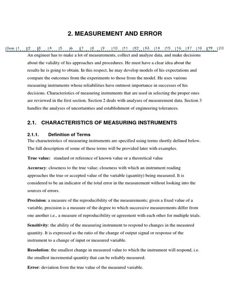 2 Measurement And Error Pdf Pdf Accuracy And Precision Standard Deviation