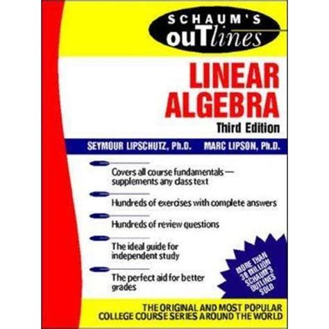 Pre Owned Schaums Outline Of Linear Algebra Paperback 9780071362009