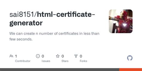 Github Sai8151 Html Certificate Generator We Can Create N Number Of